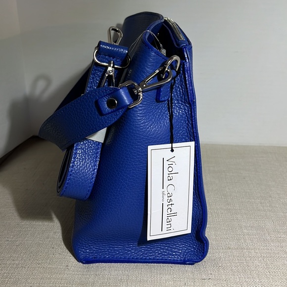 Viola Castellani | Bags | Nwt Viola Castellani Pebble Italian Satchel ...
